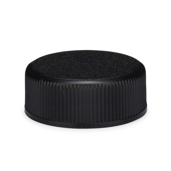 28-400 Black PP Ribbed Screw Top Caps (Foam Liner) | Berlin Packaging