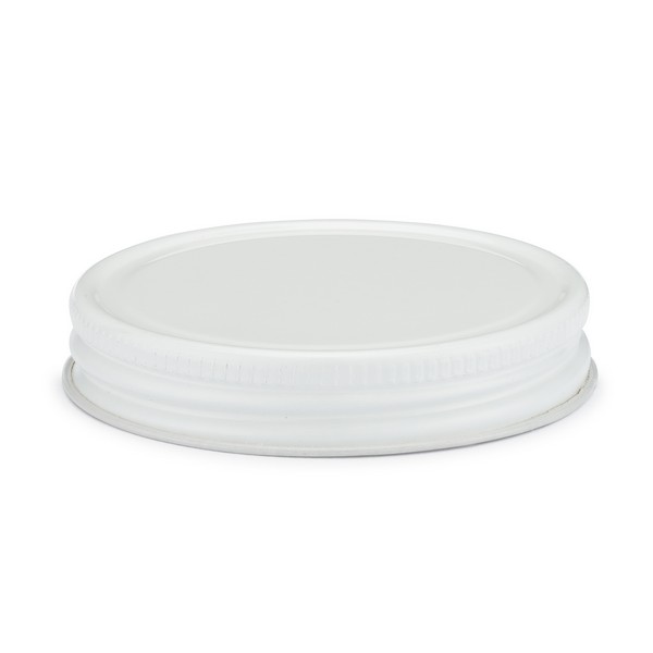 58-400 White Metal Caps (Plastisol Liner) | Berlin Packaging