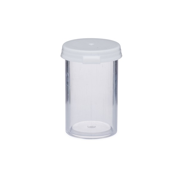 3 dram (11 ml) Clear Polystyrene Vials (White Cap) | Berlin