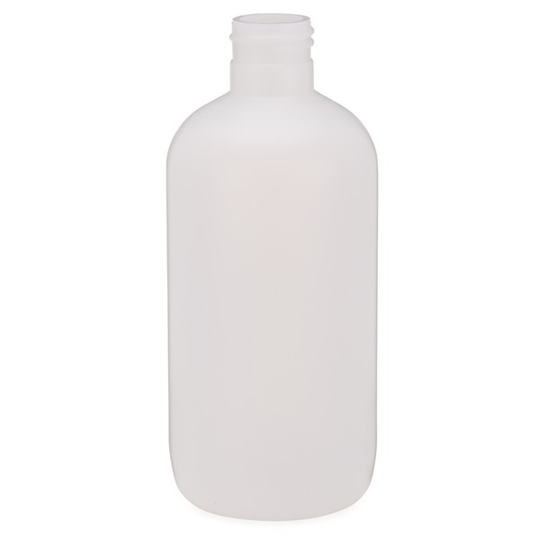 8 oz Natural HDPE Boston Rounds (Cap Not Included) | Berlin Packaging