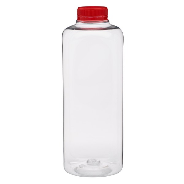 32 oz PET Arched Square Beverage Bottles (Red Cap) | Berlin