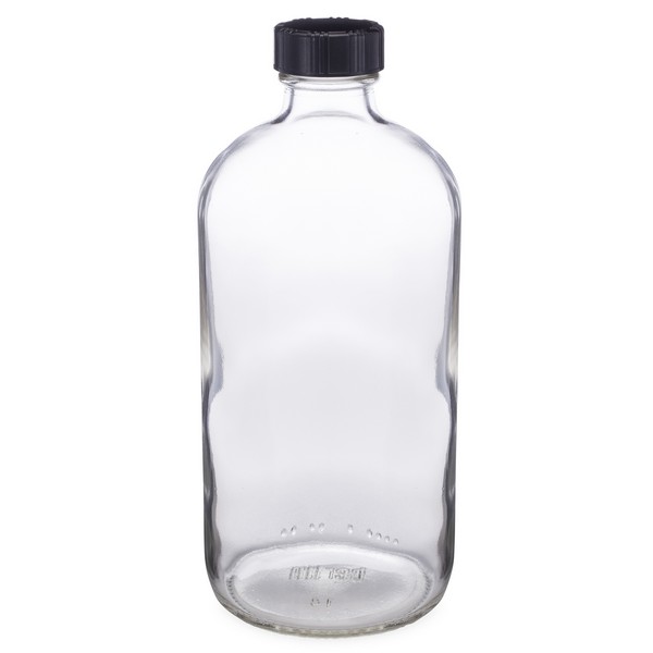 16 oz Glass Boston Rounds, Cap w/Pulp & Vinyl Liner | Berlin