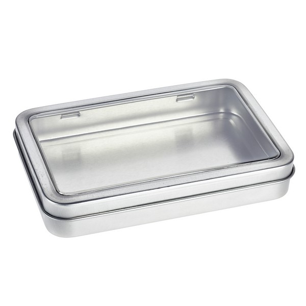 Metal Hinged Lid Tins with Window | Berlin Packaging