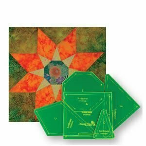 Sunflower Patchwork Template - Sewn and Quilted