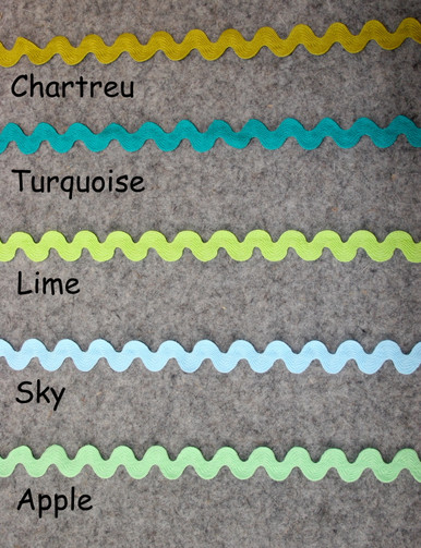 5/8" Wide Rick Rack - Sewn and Quilted