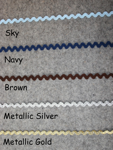 3/8" Wide Rick Rack - Sewn and Quilted