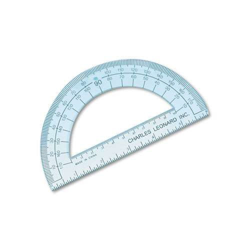 Buy Open Center Protractor, Plastic, 6" Ruler Edge, Clear | 123office.com