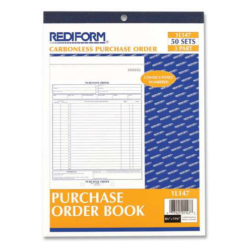 Buy Purchase Order Book, Three-part Carbonless, 8.5 X 11, 1/page, 50 ...