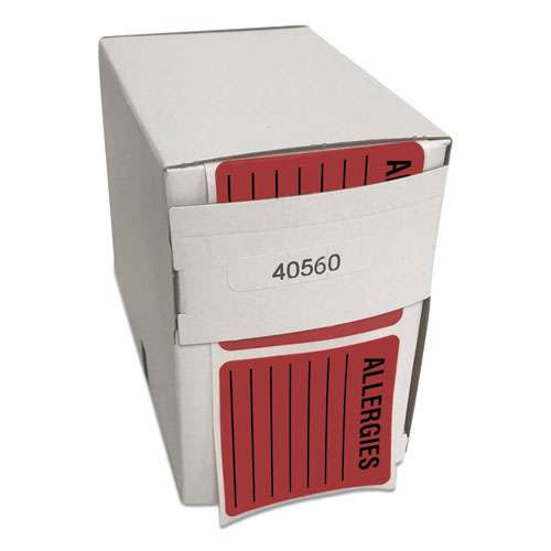 Buy Allergy Warning Labels, Allergies, 2 X 2, Fluorescent Red, 500/roll ...