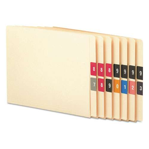 Buy Numerical End Tab File Folder Labels, 3, 1.5 X 1.5, Purple, 250 ...