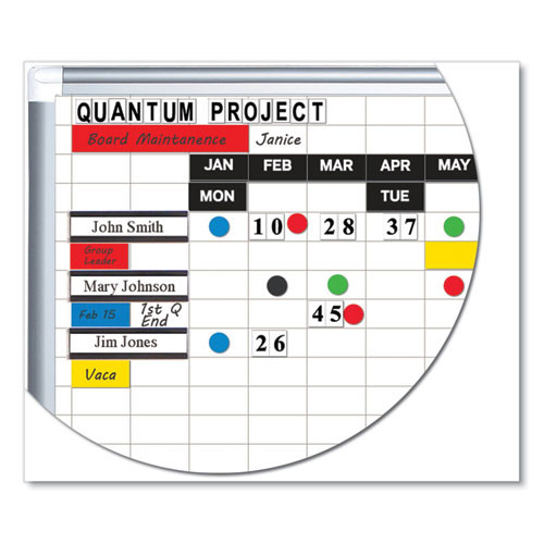 Buy Grid Planning Board, 1 X 2 Grid, 72 X 48, White/silver | 123office.com