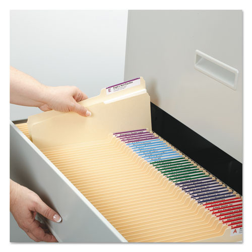 Buy Reinforced Guide Height File Folders, 2/5-cut Printed Tabs: Right ...