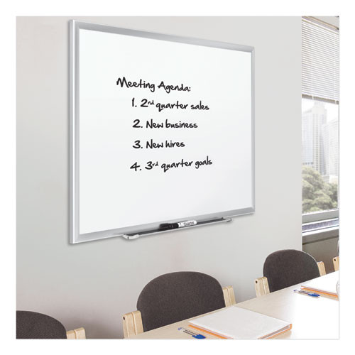 Buy Classic Series Porcelain Magnetic Board, 48 X 36, White, Silver ...
