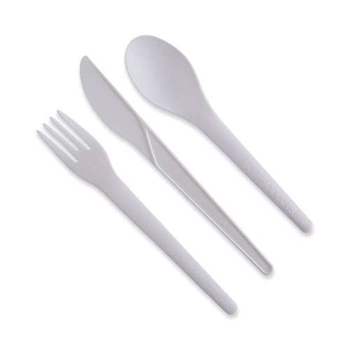 Buy Plantware Compostable Cutlery, Knife, 6", Pearl White, 50/pack, 20 ...
