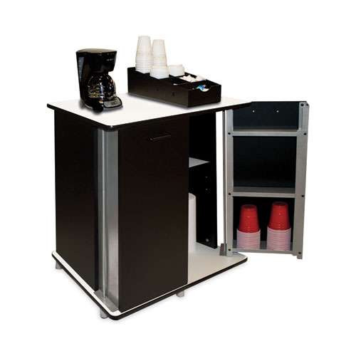 Buy Refreshment Stand, Two-shelf, 29.5w X 21d X 33h, Black/white ...