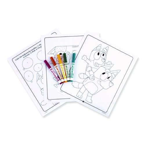 Buy Bluey Color And Sticker Activity Set, (32) Coloring Sheets, (51 ...
