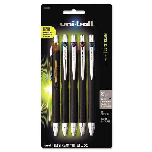 Buy Jetstream Retractable Ballpoint Pen, Bold 1 Mm, Red Ink, Black ...