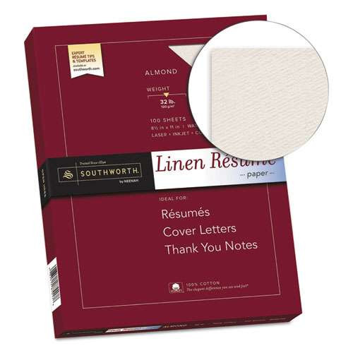 Buy 100% Cotton Premium Weight Linen Resume Paper, 32 Lb, 8.5 X 11 ...