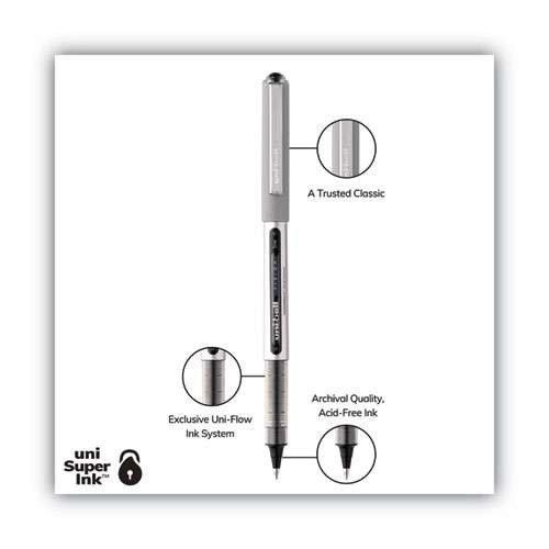 Buy Vision Roller Ball Pen, Stick, Fine 0.7 Mm, Black Ink, Silver ...
