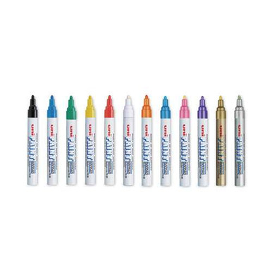 Buy Permanent Marker, Medium Bullet Tip, Assorted Colors, 12/set ...