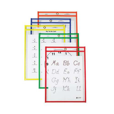 Buy Reusable Dry Erase Pockets, 9 X 12, Assorted Primary Colors, 25/box ...