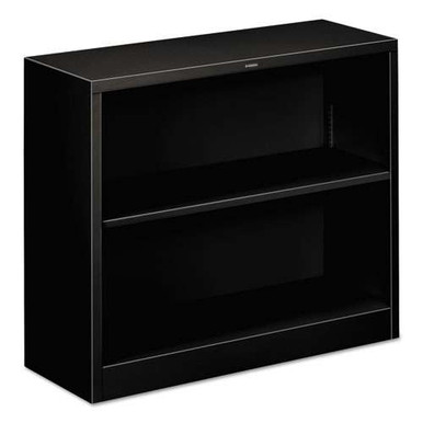 Buy Metal Bookcase, Two-shelf, 34.5w X 12.63d X 29h, Black | 123office.com