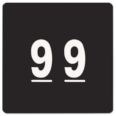 Buy Numerical End Tab File Folder Labels, 9, 1.5 X 1.5, Black, 250/roll ...