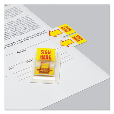 Buy Arrow Page Flags, "sign Here", Yellow/red, 2 Dispensers Of 50 Flags ...