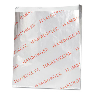 Buy Foil Single-serve Bags, 6" X 6.5", Silver, Hamburger Design, 1,000 ...