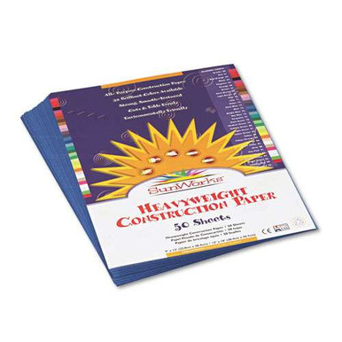 Buy Construction Paper, 58lb, 9 X 12, Blue, 50/pack | 123office.com