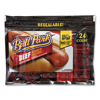 Buy Beef Franks Hot Dogs, 45 Oz Pack, 24/pack, Delivered In 1-4 ...