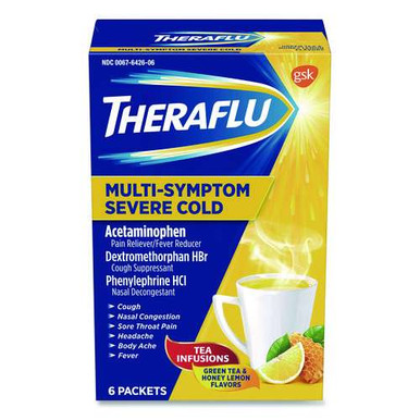 Buy Multi-symptom Severe Cold Hot Liquid Powder, 6 Count | 123office.com
