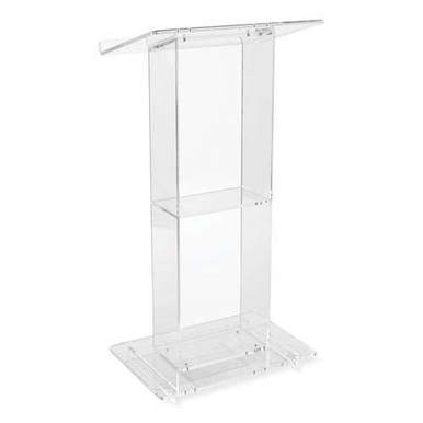 Buy Clear Acrylic Lectern With Shelf, 24 X 15 X 46, Clear | 123office.com