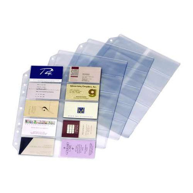 Buy Poly Business Card Refill Pages, Clear, 20 Cards/sheet, 10 Sheets ...
