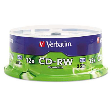 Buy Cd-rw Rewritable Disc, 700 Mb/80 Min, 12x, Spindle, Silver, 25/pack ...