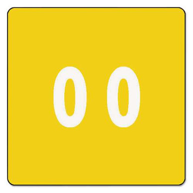 Buy Numerical End Tab File Folder Labels, 0, 1.5 X 1.5, Yellow, 250 ...