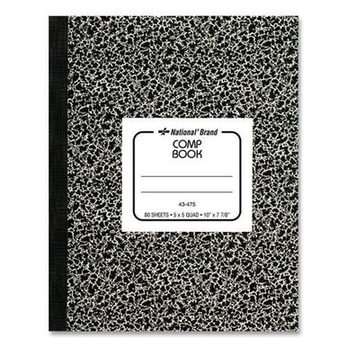 Buy Composition Book, Quadrille Rule, Black Marble Cover, 10 X 7.88, 80 ...