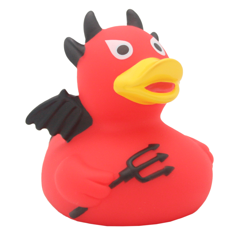 Red Devil Rubber Duck Bath Toy by LiLaLu | Ducks in the Window