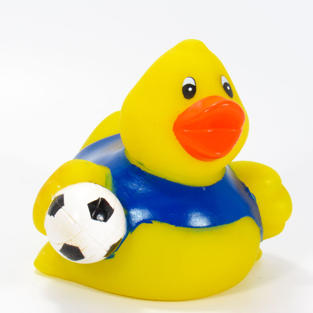Soccer Player Rubber Duck | Ducks in the Window