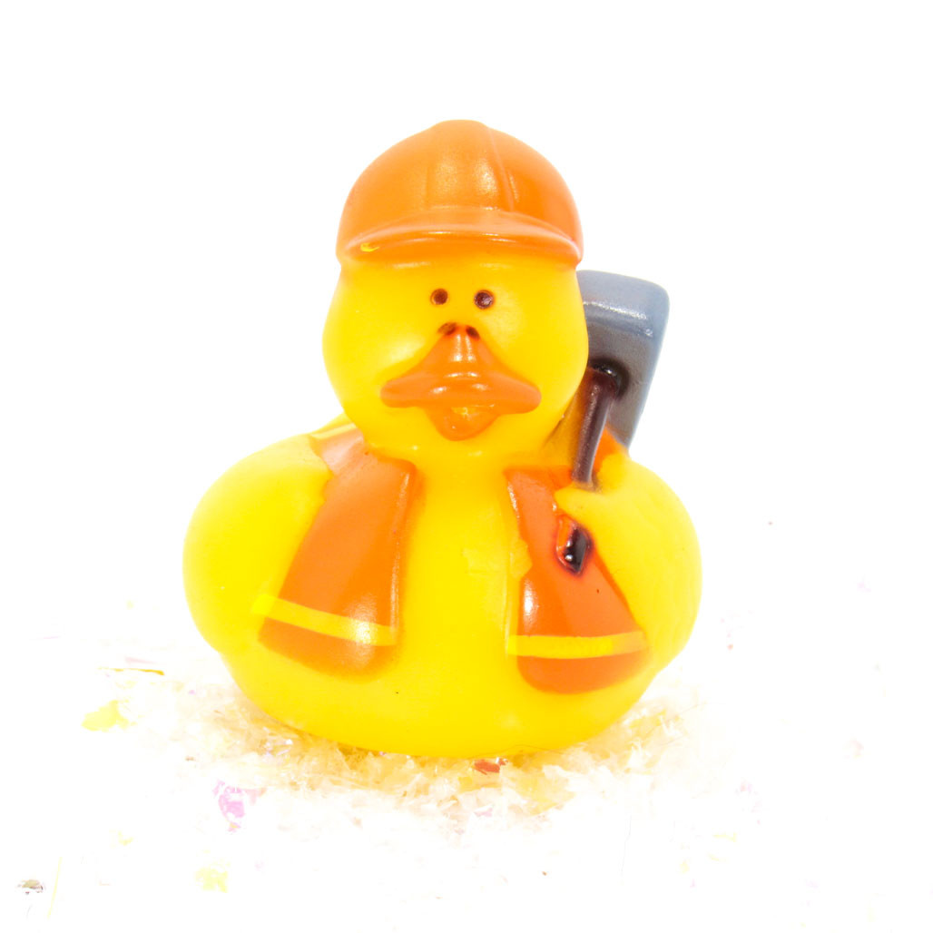 Construction Worker Small Rubber Duck Gift Bundle | Ducks in the Window