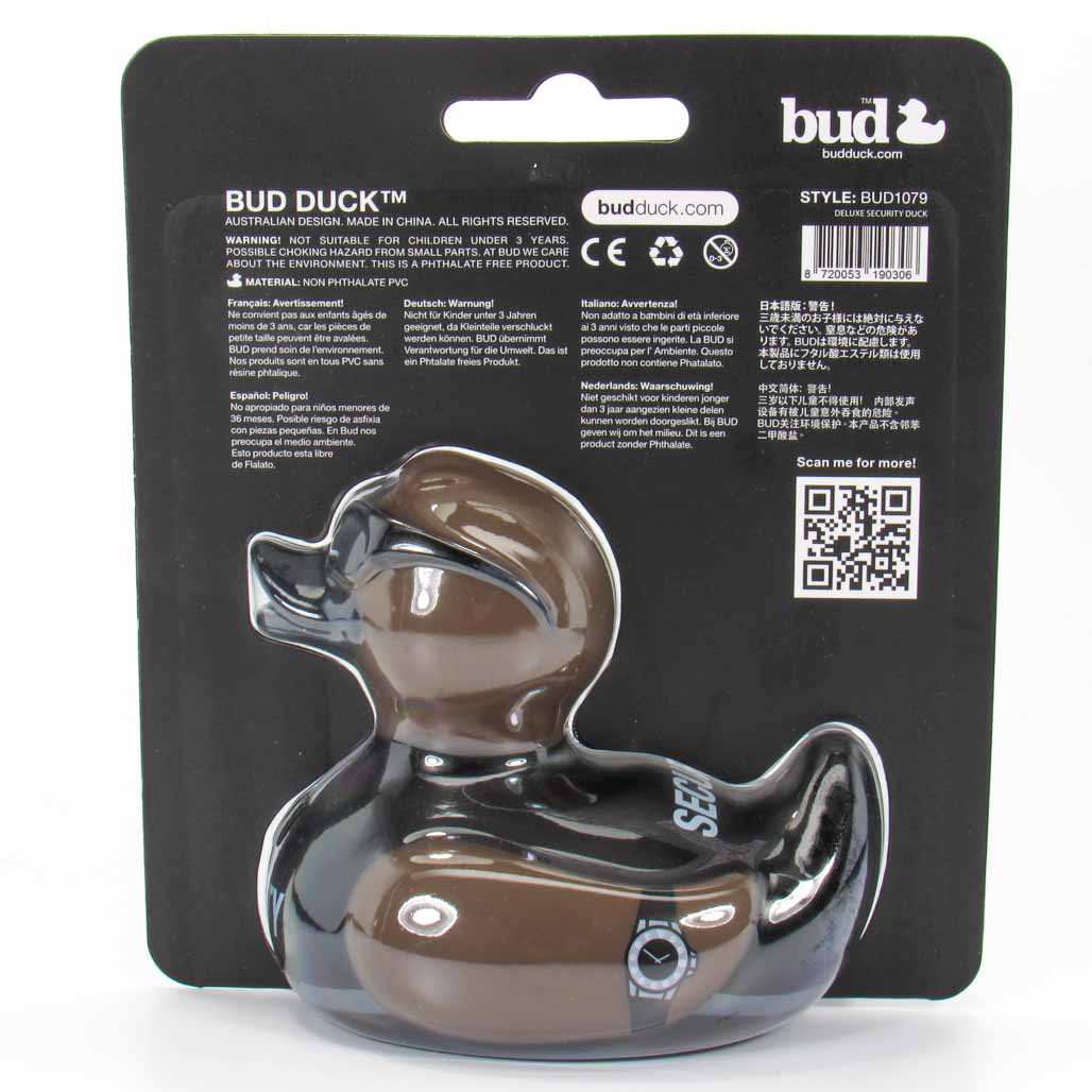 Security Body Guard Rubber Duck by Bud Ducks | Ducks in the Window®