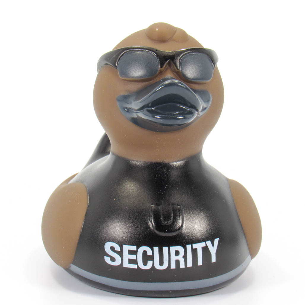 Security Body Guard Rubber Duck by Bud Ducks | Ducks in the Window®