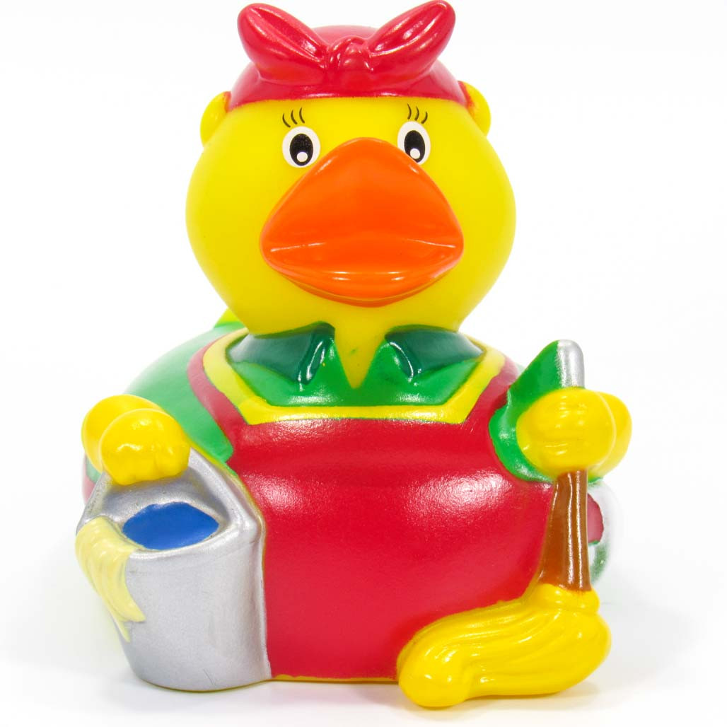 Cleaning Lady Rubber Duck | Ducks in the Window®