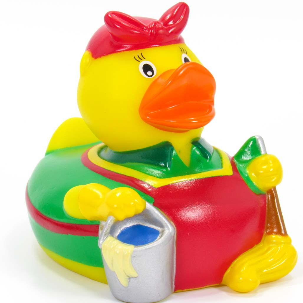 Cleaning Lady Rubber Duck | Ducks in the Window®