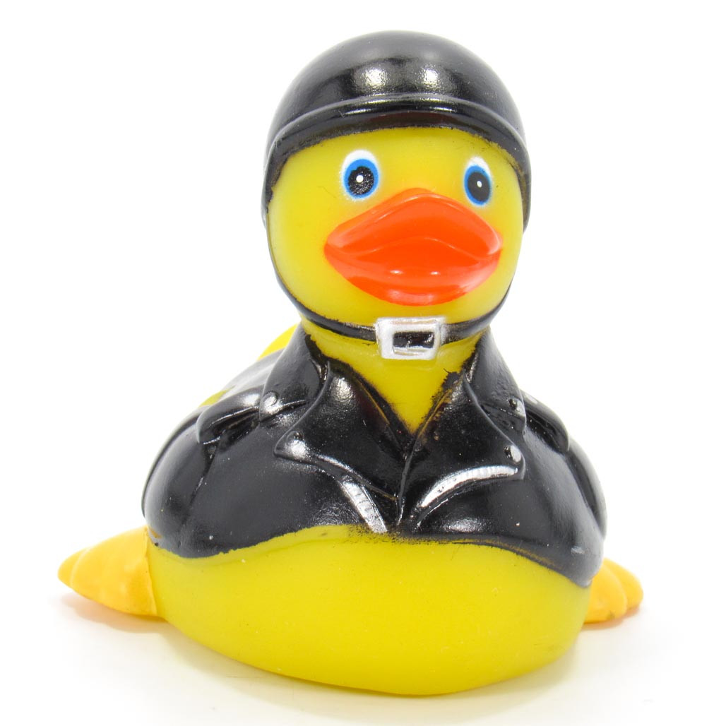 Motorcylist Rubber Duck | Ducks in the Window