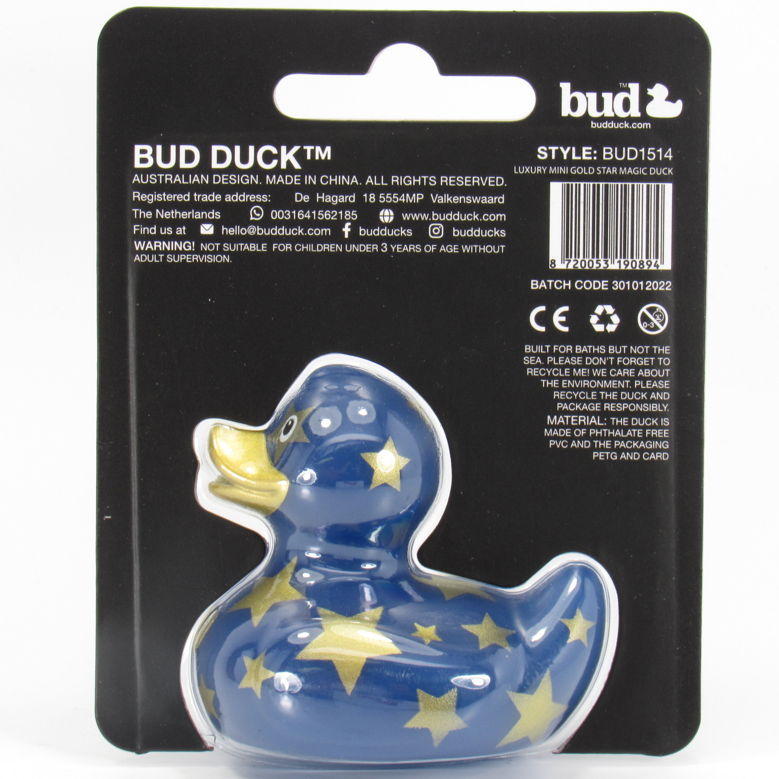 Gold Star Magic Rubber Duck by Bud Ducks | Ducks in the Window®