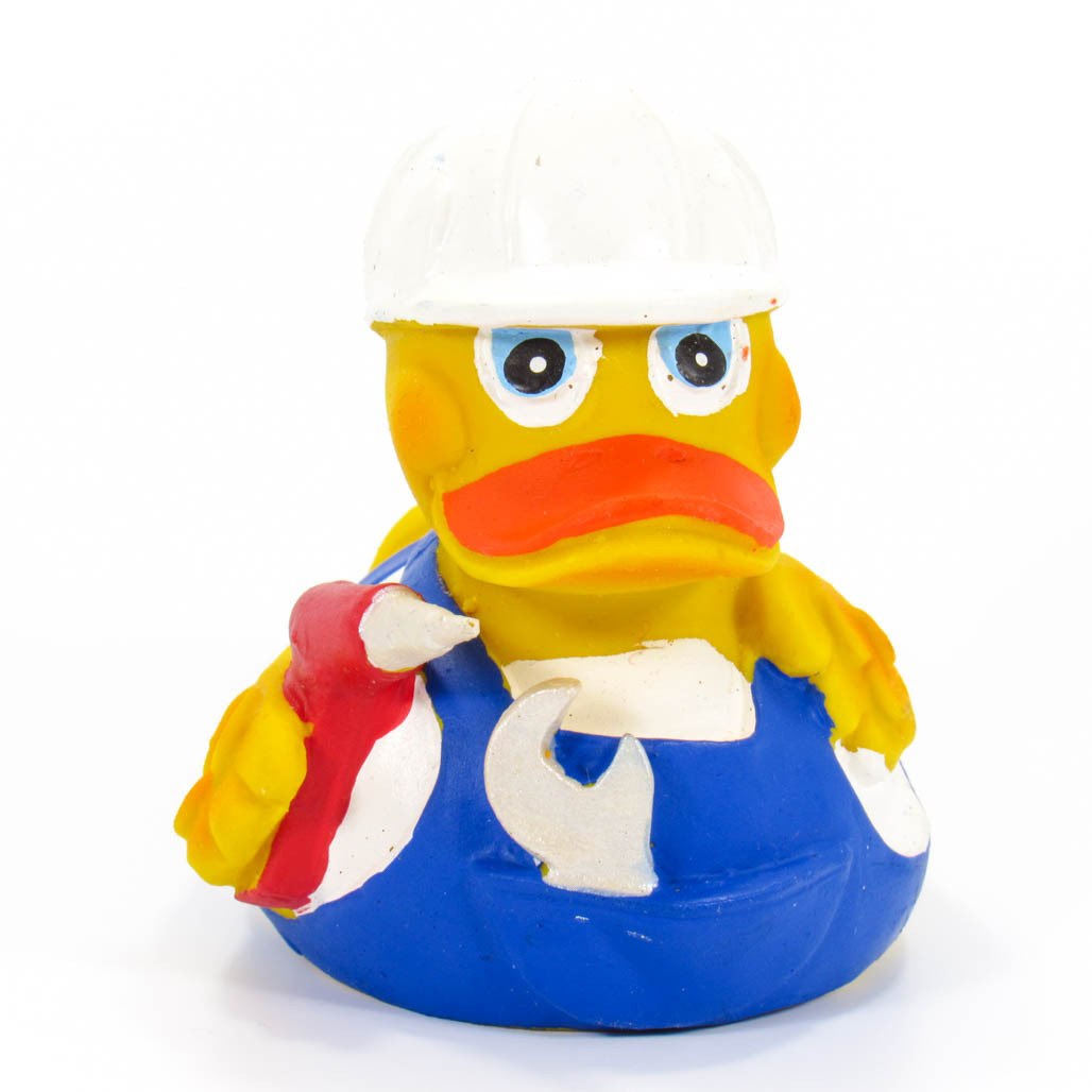 Handyman Worker Rubber Duck | Ducks in the Window®