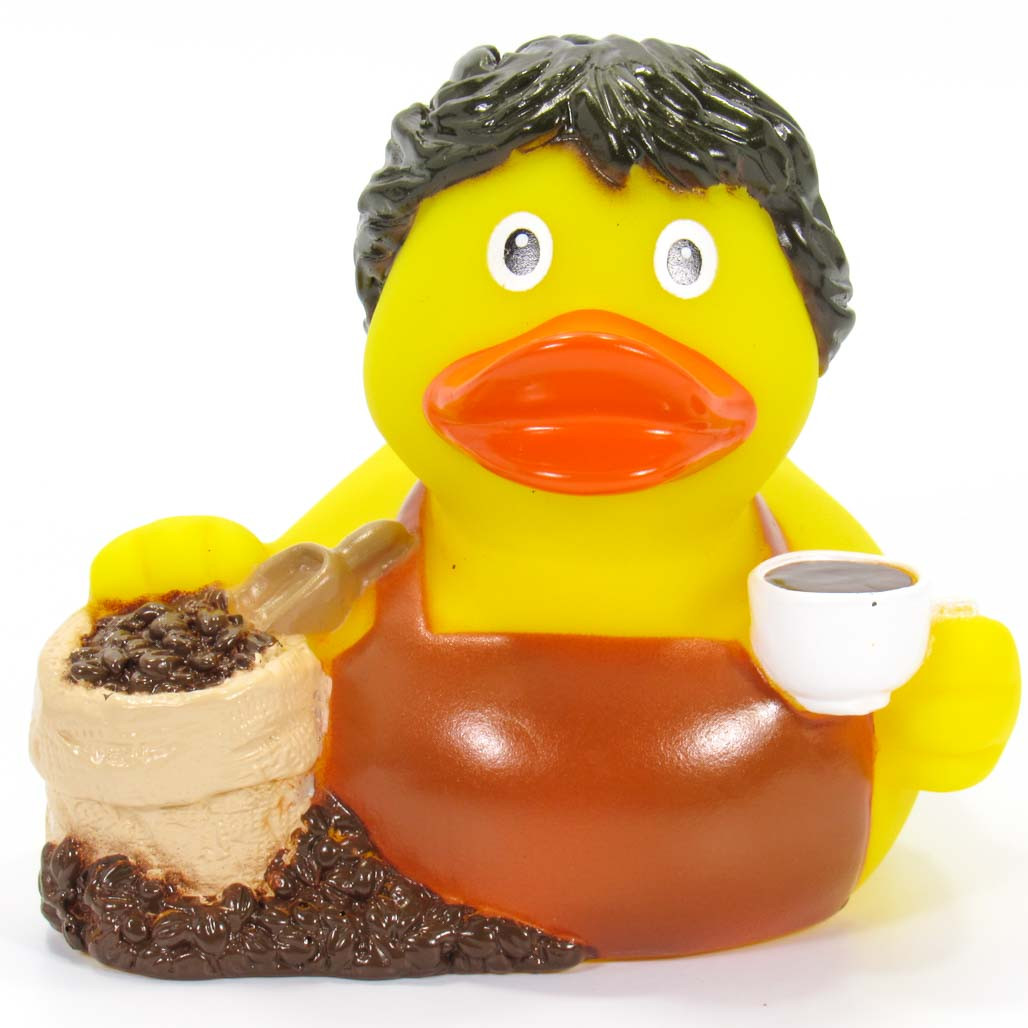 Coffee Time Rubber Duck | Ducks in the Window®