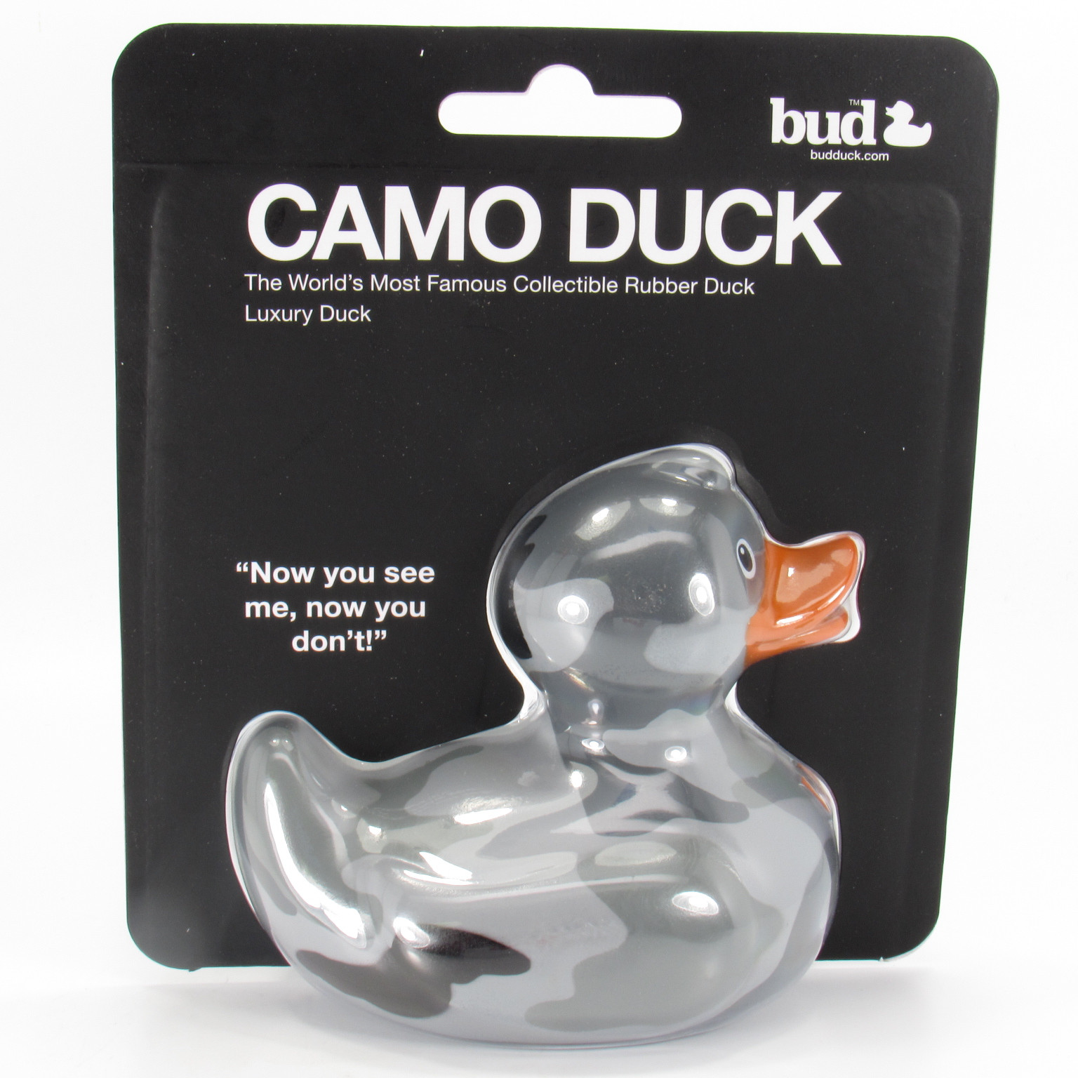 Camo Grey Rubber Duck by Bud Ducks | Ducks in the Window®