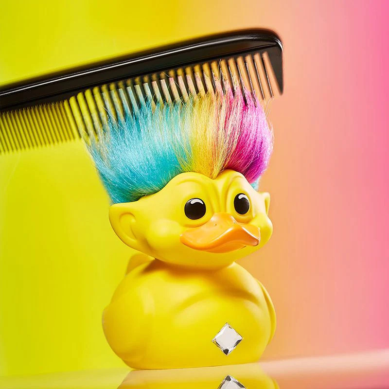 Official Trolls Rainbow Troll (Yellow with Rainbow Hair) TUBBZ ...